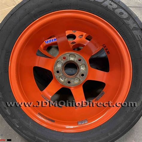 Jdm Volk Racing Te37 Orange 15 Inch Wheels