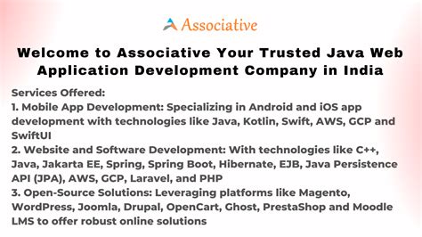 Welcome To Associative Your Trusted Java Web Application Development