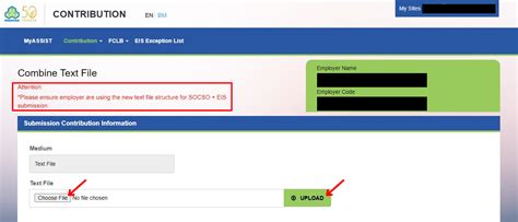 How To Upload Socso Eis Combined Text Files To Perkeso Assist Portal