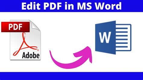 How To Edit PDF File In MS Word Elesson Info YouTube