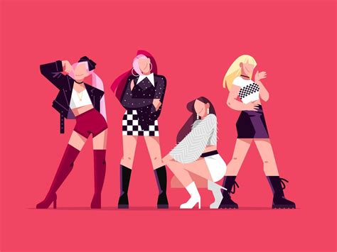 Kpop Idol By Minkyung Dribbble Design Kpop Blackpink Characterdesign Illustration Flat