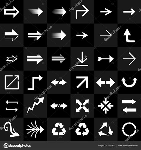 Arrow And Cursor Icons Stock Vector By Karnoff