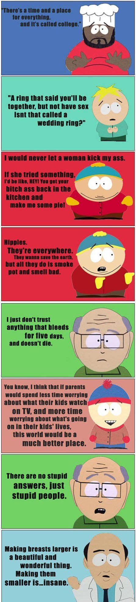 Lol Some Great South Park Quotes Funny Pictures South Park Quotes South Park