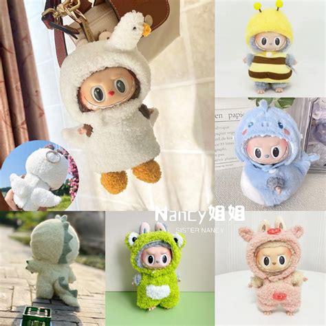 Labubu Macaron เสื้อผ้าน่ารัก ชุดฉลาม ชุดเป็ด ชุดไดโนเสาร์ ชุดลาบูบู้ Diy แต่งตัว ตุ๊กตาของคุณ