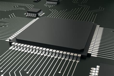 Premium Photo Creative Empty Circuit Chip On Dark Background Hardware And Engineering Concept