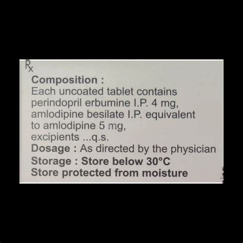 Coversyl Am 45mg Tablet 10s Price Uses Side Effects And Substitutes