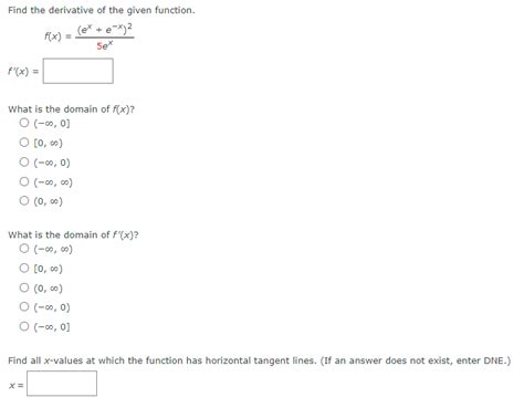 Solved Find The Derivative Of The Given Function Chegg