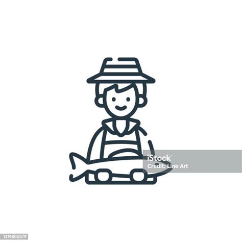 슈퍼마켓 개념에서 물고기 아이콘 벡터 물고기 편집 가능한 스트로크의 얇은 선 그림 웹 및 모바일 앱 로고 인쇄 미디어에 사용하기 위한 어리니어 사인 아이콘에 대한 스톡 벡터