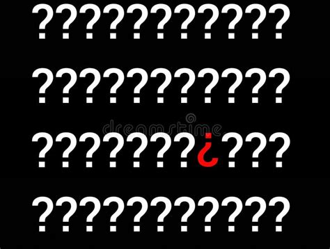 Abstraction An Example Of Unconventional Thinking A Question Mark Turned Upside Down In A Row