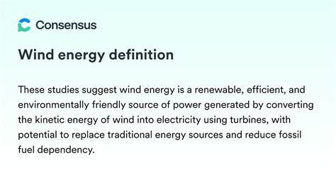 Wind Energy Definition Consensus Academic Search Engine