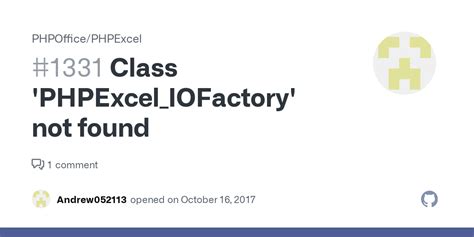 Class PHPExcel IOFactory Not Found Issue PHPOffice PHPExcel GitHub
