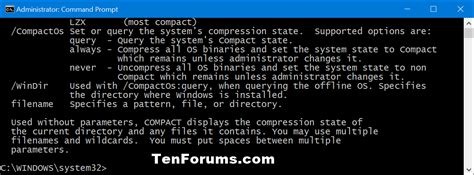 Compress Or Uncompress Windows 10 With Compact Os Tutorials