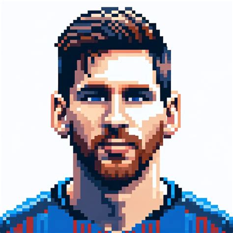 Pixel Art Lionel Messi Dessin Facile Modèle Difficile Football