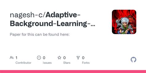 Github Nagesh C Adaptive Background Learning Algorithm Implementation For Background