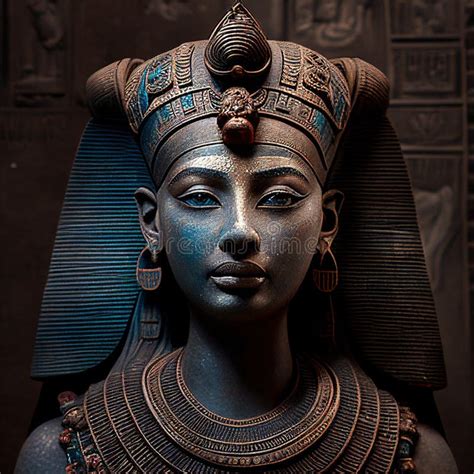 Statue Of A Girl In Egypt Type Concept Stock Illustration