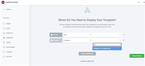 Elementor Display Conditions Nan C