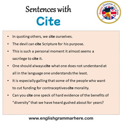 Sentences With Cite Cite In A Sentence In English Sentences For Cite English Grammar Here