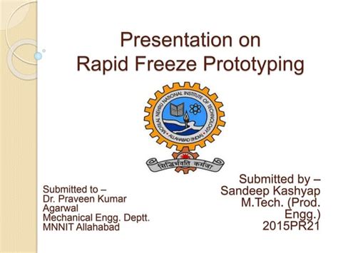 Rapid Freeze Prototyping Ppt