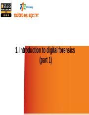 Module Introduction To Digital Forensics Ppt Introduction To Digital Forensics Part