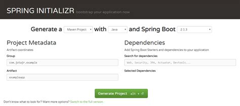Utilizando A Interface Do Spring Initializr Para Gerar Uma Aplicação By Jota Freitas Jr Medium
