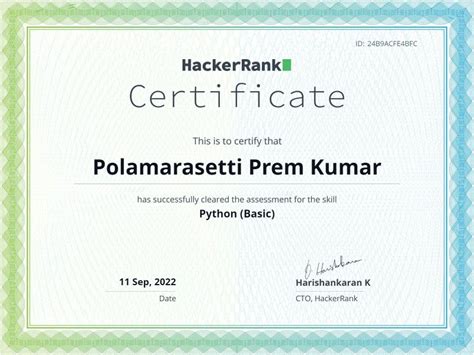 Pythonprogramming Hackerrank Polamarasetti Prem Kumar