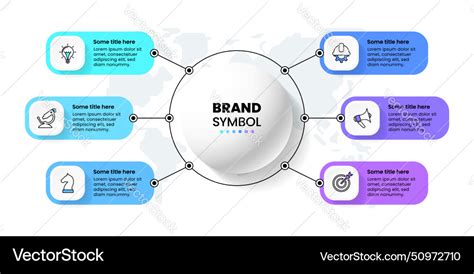 Infographic Template Circle With 6 Connected Vector Image