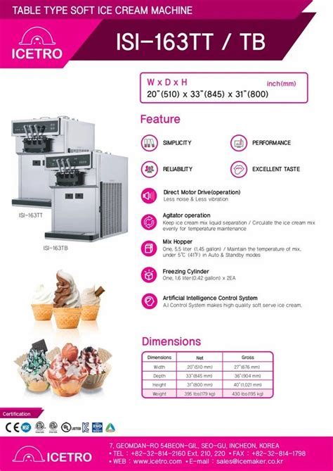 Icetro Korea Twin Flavour Soft Serve ISI 163TT At Rs 825000 Piece Soft Ice Cream Dispenser In