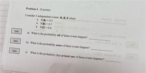 solved problem 4 9 points no consider 3 independent