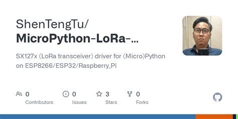 Github Shentengtumicropython Lora Sx127x Sx127x Lora Transceiver Driver For Micropython