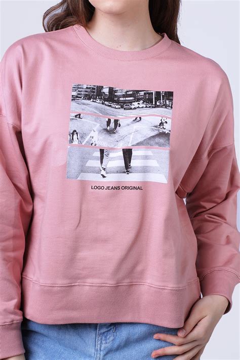 Sweater Clarissa Pink Logo Jeans
