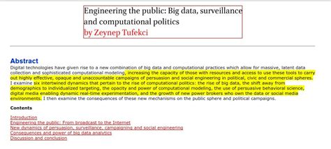 Engineering The Public Big Datas Role In Politics