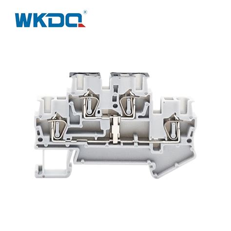 China Jsttb 2 5 Pv 2 Layer Spring Clamp Terminal Block Din Rail 4 Conductors Suppliers