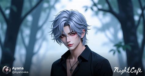 Handsome Asian Vampire In Foggy Forest Anime Art Ai Art