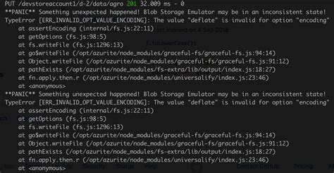 Err The Value Deflate Is Invalid For Option Encoding · Issue 208 · Azureazurite · Github