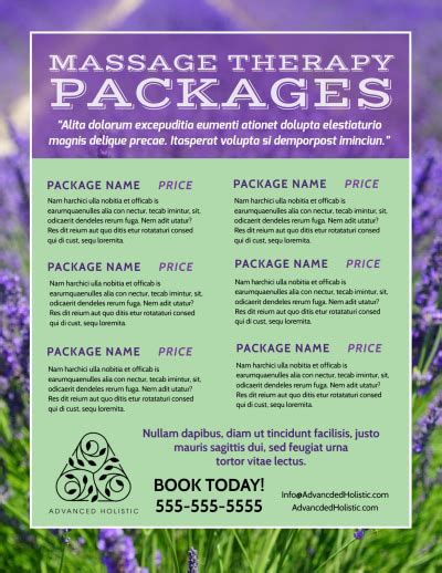 Massage Therapy Flyer Template Mycreativeshop