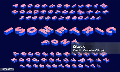 Font Isometrik 3d Tipografi Abc Huruf Alfabet Dan Angka Huruf Latin Simbol Vektor Font Geometris