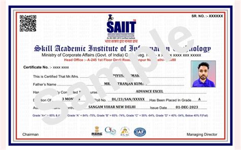 Certificate Verification Saiit Computer Education