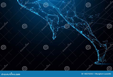 Running From Lines Triangles And Particle Style Design Stock Vector Illustration Of Runner