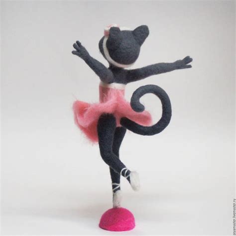 Звезда балета Кошка Интерьерная игрушка Статуэтка из шерсти в интернет магазине на Ярмарке
