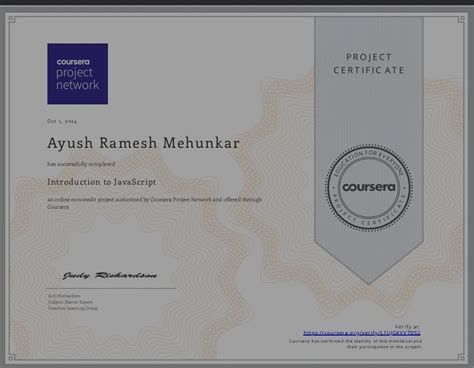 ayush mehunkar on linkedin linkedin javascript courserea certificate onlinelearning