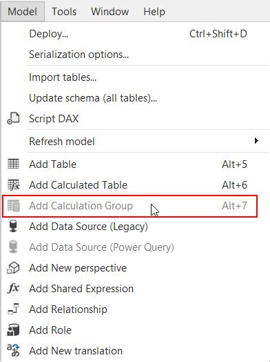 Tabular Model Help Cant Create A Dax Calculation Group