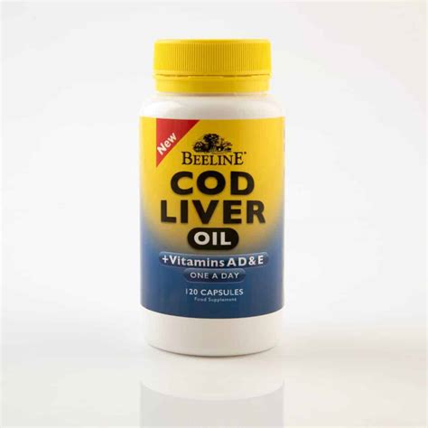 Beeline Cod Liver Oil Capsules Vitamins A D And E 120 Capsules