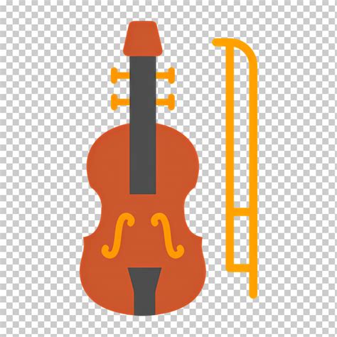 Violin Violin And Bow Illustration With Simple Design Png Clipart Acoustic Design Artistic