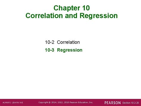 Chapter 10 Correlation And Regression 10 2 Correlation