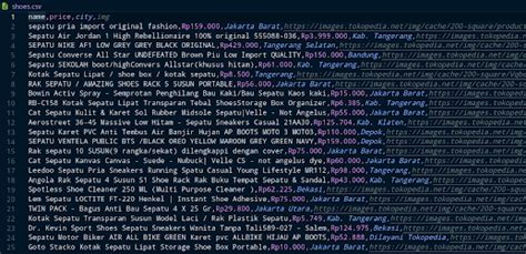 web scraping with python in indonesian e commerce tokopedia part 2 present the data as a csv