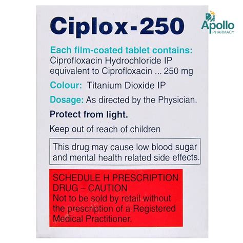 Ciplox 250 Tablet 10s Price Uses Side Effects Composition Apollo