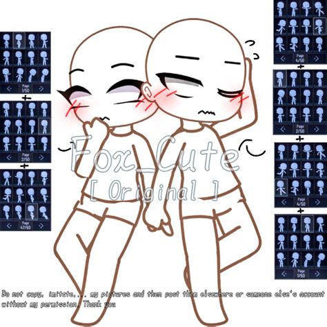 Pose Gacha Club Hold Hand Original Game Character Design