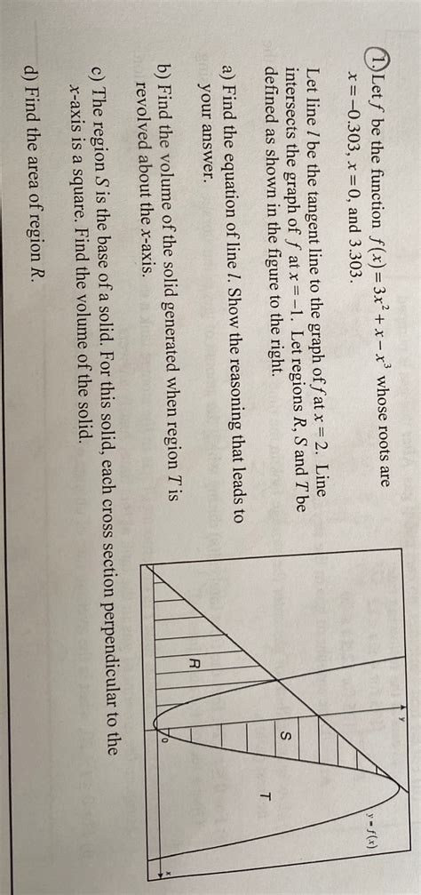 Solved 1 ﻿let F ﻿be The Function Fx3x2x X3 ﻿whose