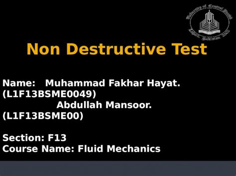 Pptx Non Destructive Testing Dokumen Tips