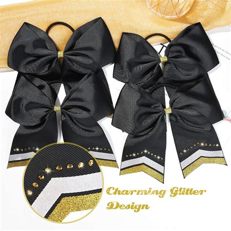 Black Sequin Cheer Bows